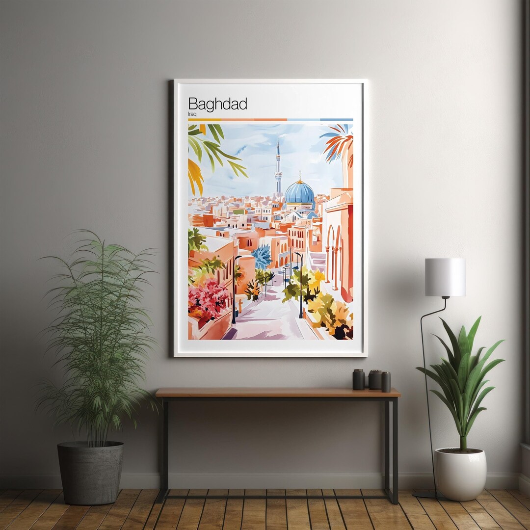Baghdad Art Print - Baghdad Travel Poster / Iraq Wall Art Print / Iraq ...