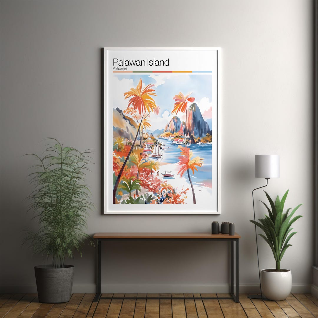 Palawan Island Travel Poster - Palawan Island Art Print / Philippines ...