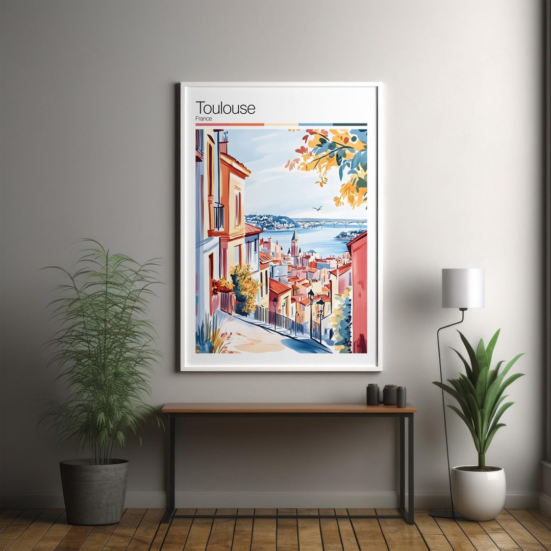 Toulouse Print – Toulouse Soft Colors Travel Poster – Toulouse ...