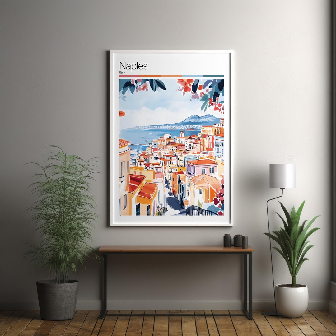 Naples Poster - Naples Travel Print / Italy Wall Art Print / Italy Home ...