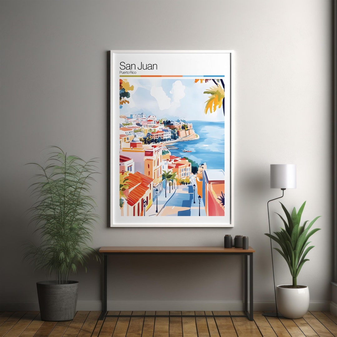 San Juan Print – San Juan Soft Colors Travel Poster – San Juan ...