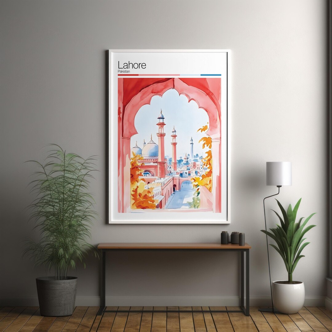 Lahore Art Print - Lahore Travel Poster / Pakistan Wall Art Print ...