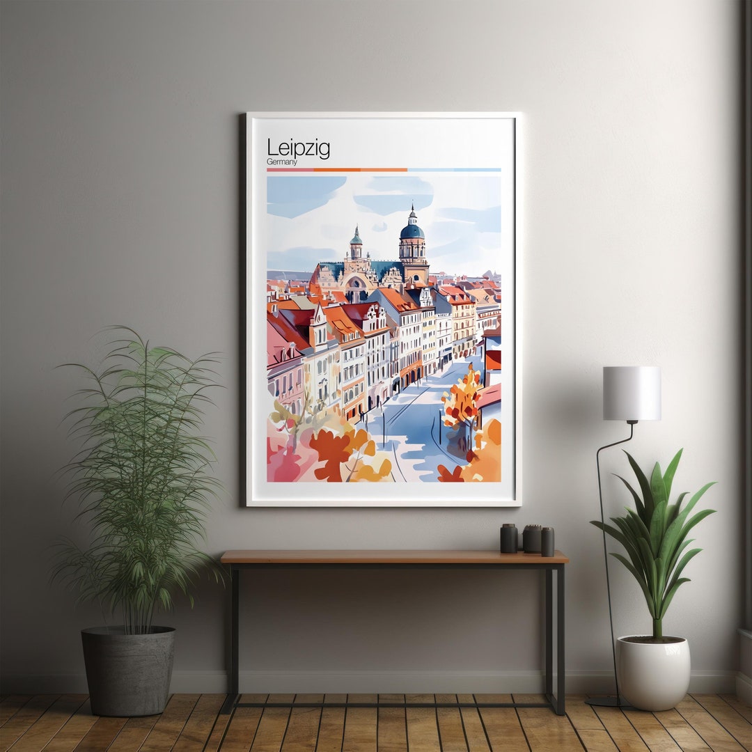 Leipzig Art Print - Leipzig Travel Poster / Germany Wall Art Print ...
