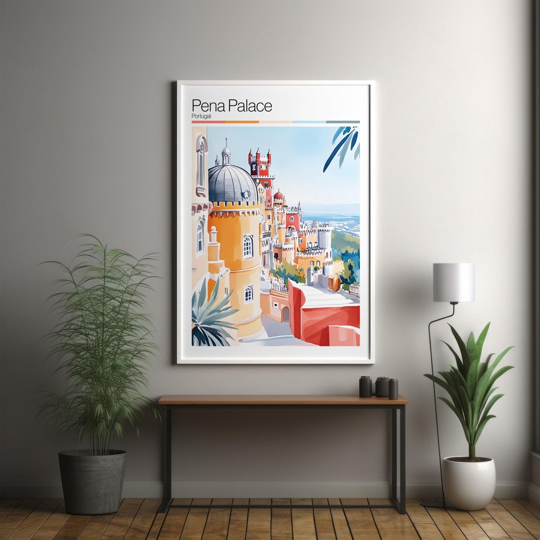 Pena Palace Art Print - Pena Palace Travel Poster / Portugal Wall Art ...