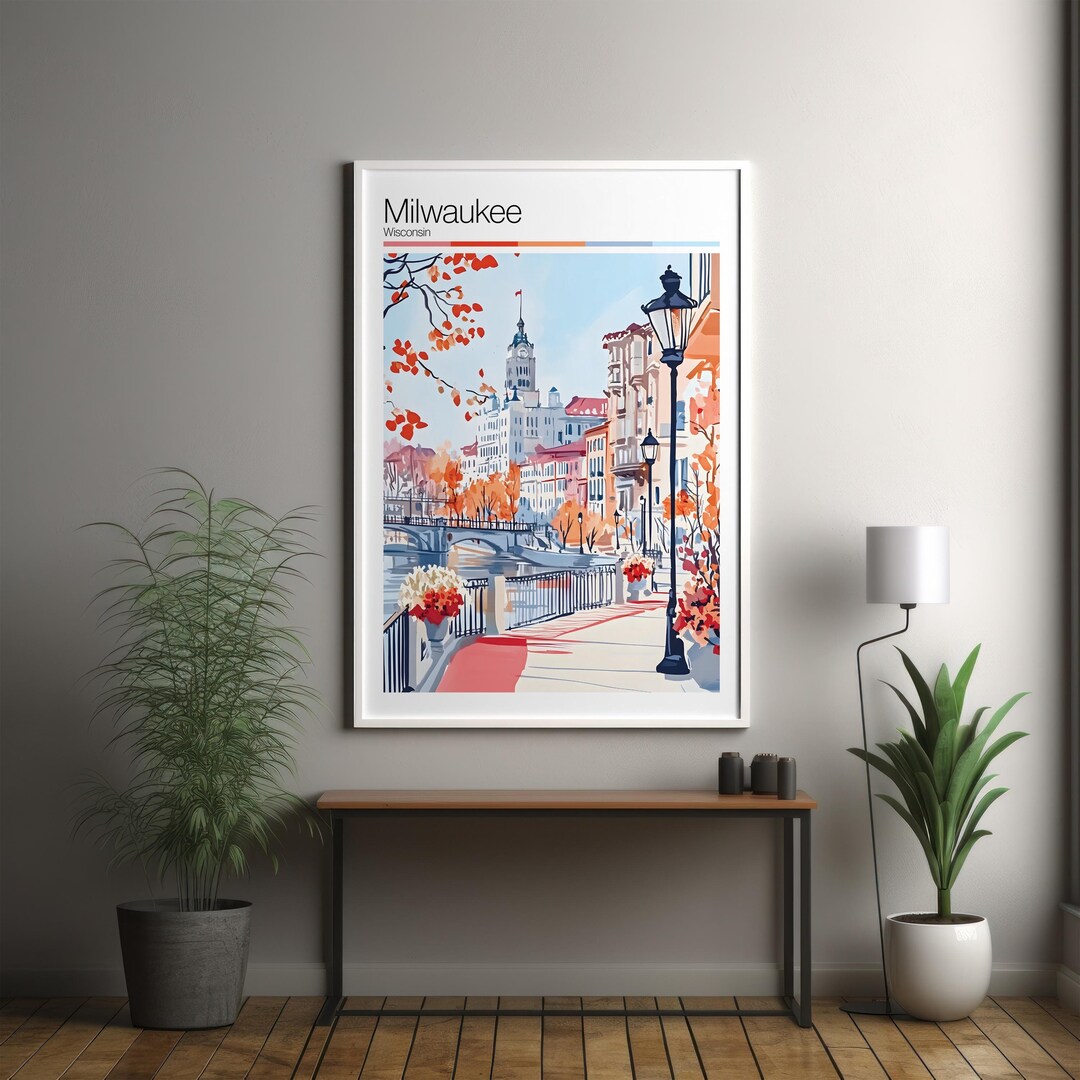 Milwaukee Print – Milwaukee Soft Colors Travel Poster – Milwaukee ...