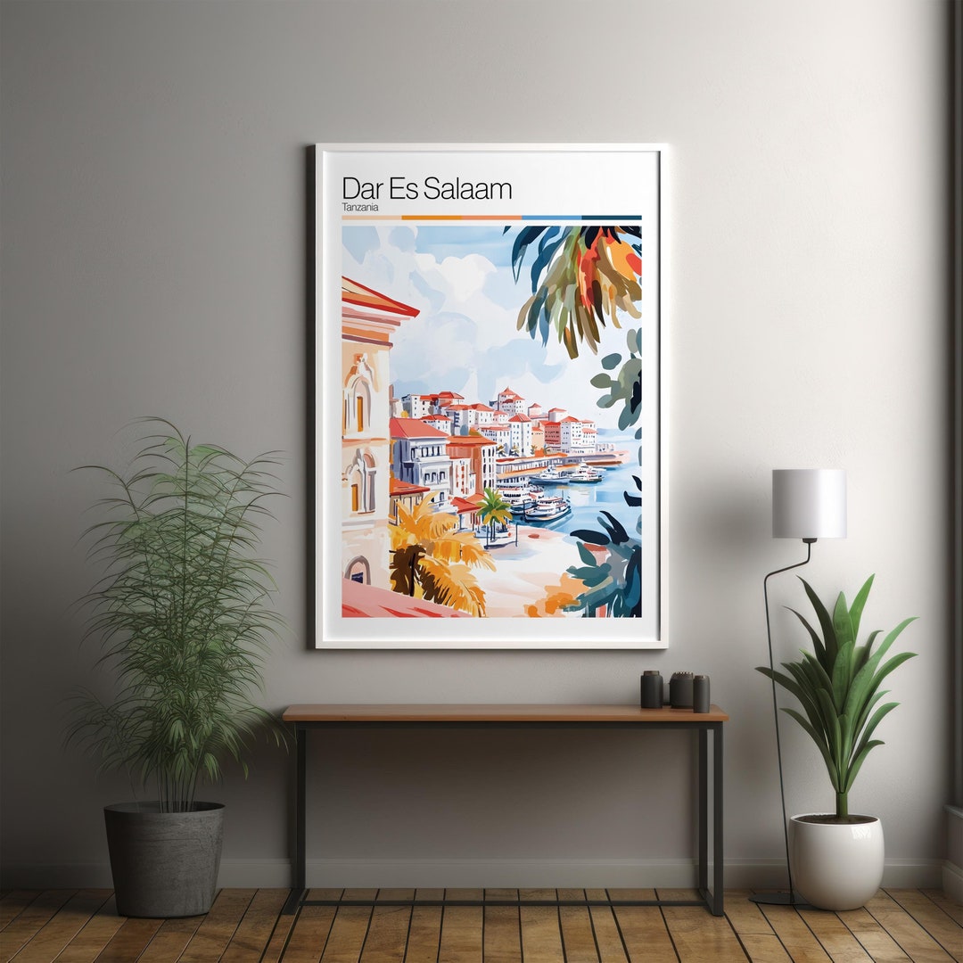 Dar Es Salaam Art Print - Dar Es Salaam Travel Poster / Tanzania Wall ...
