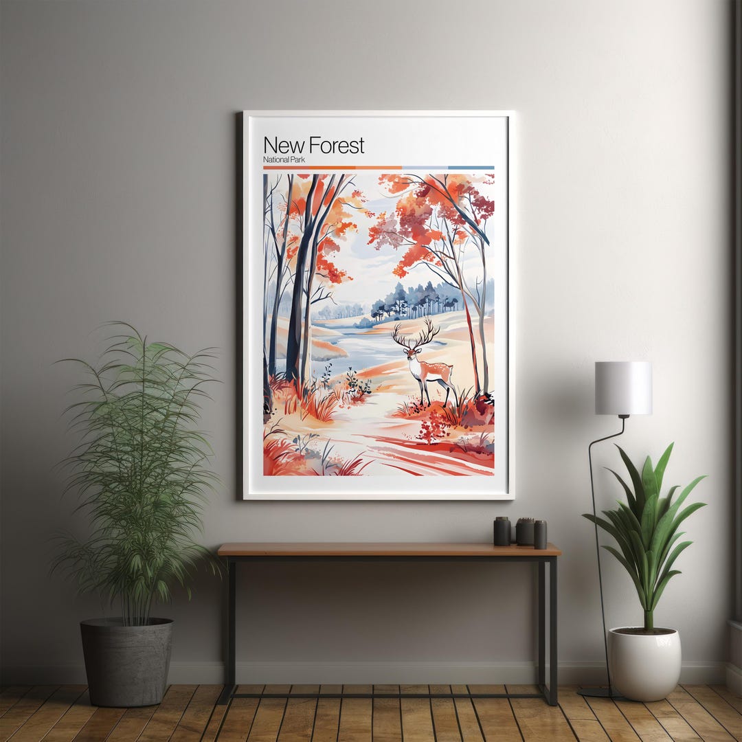 New Forest Print - New Forest Park Poster / England Park Wall Art ...