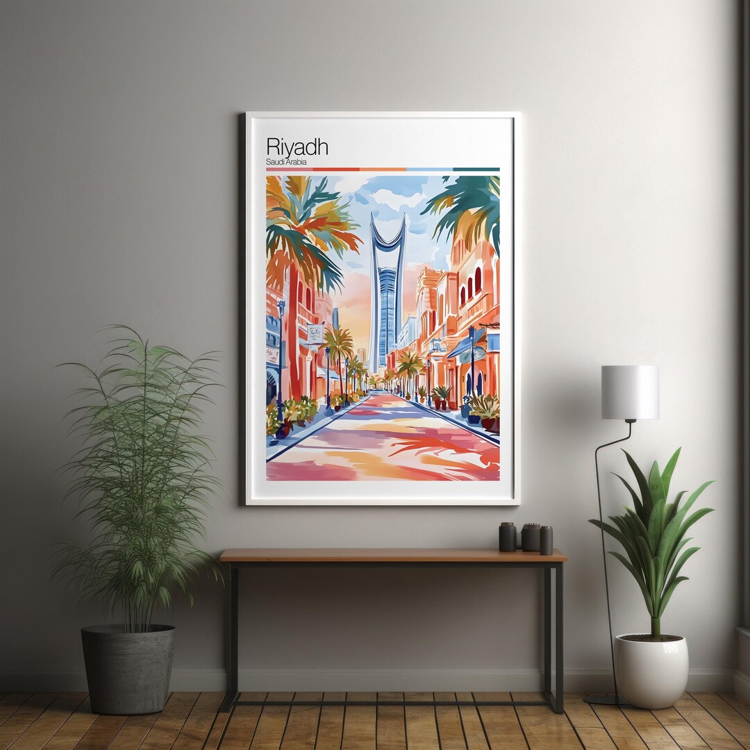 Riyadh Art Print - Riyadh Travel Poster / Saudi Arabia Wall Art Print ...