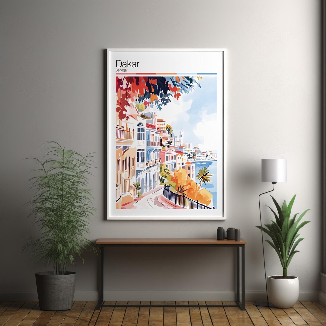 Dakar Art Print - Dakar Travel Poster / Senegal Wall Art Print ...
