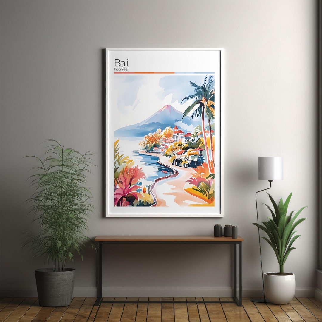 Bali Print – Bali Soft Colors Travel Poster – Bali Colourful Wall Art ...