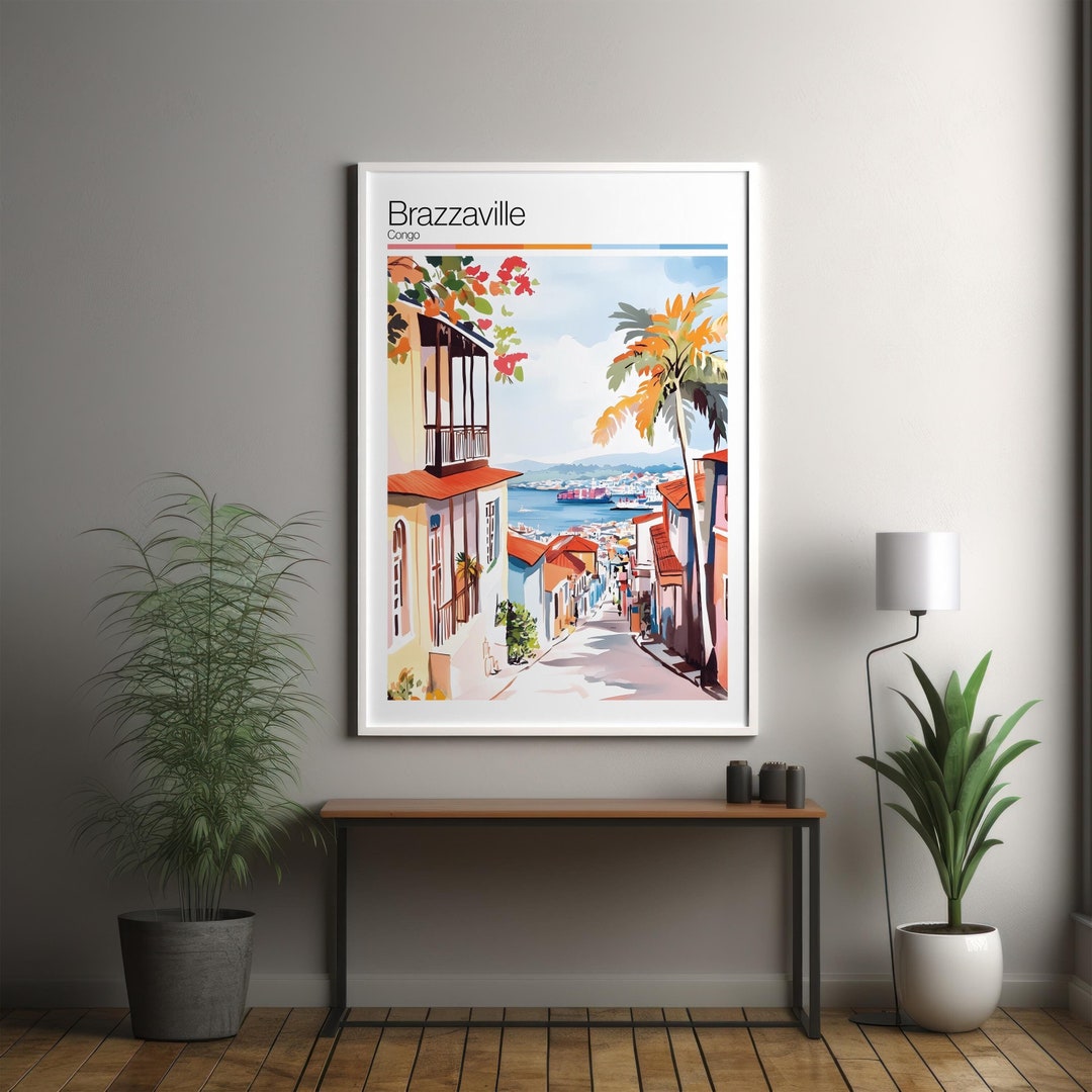 Brazzaville Art Print - Brazzaville Travel Poster / Congo Wall Art ...