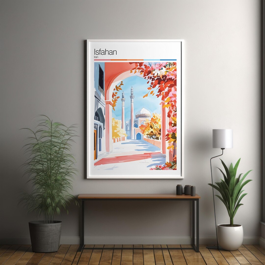 Isfahan Art Print - Isfahan Travel Poster / Iran Wall Art Print / Iran ...