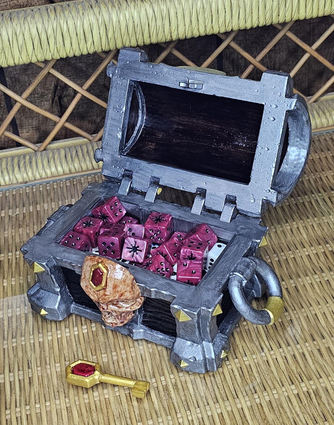 Hand Painted Skull Chest Storage Box - Etsy