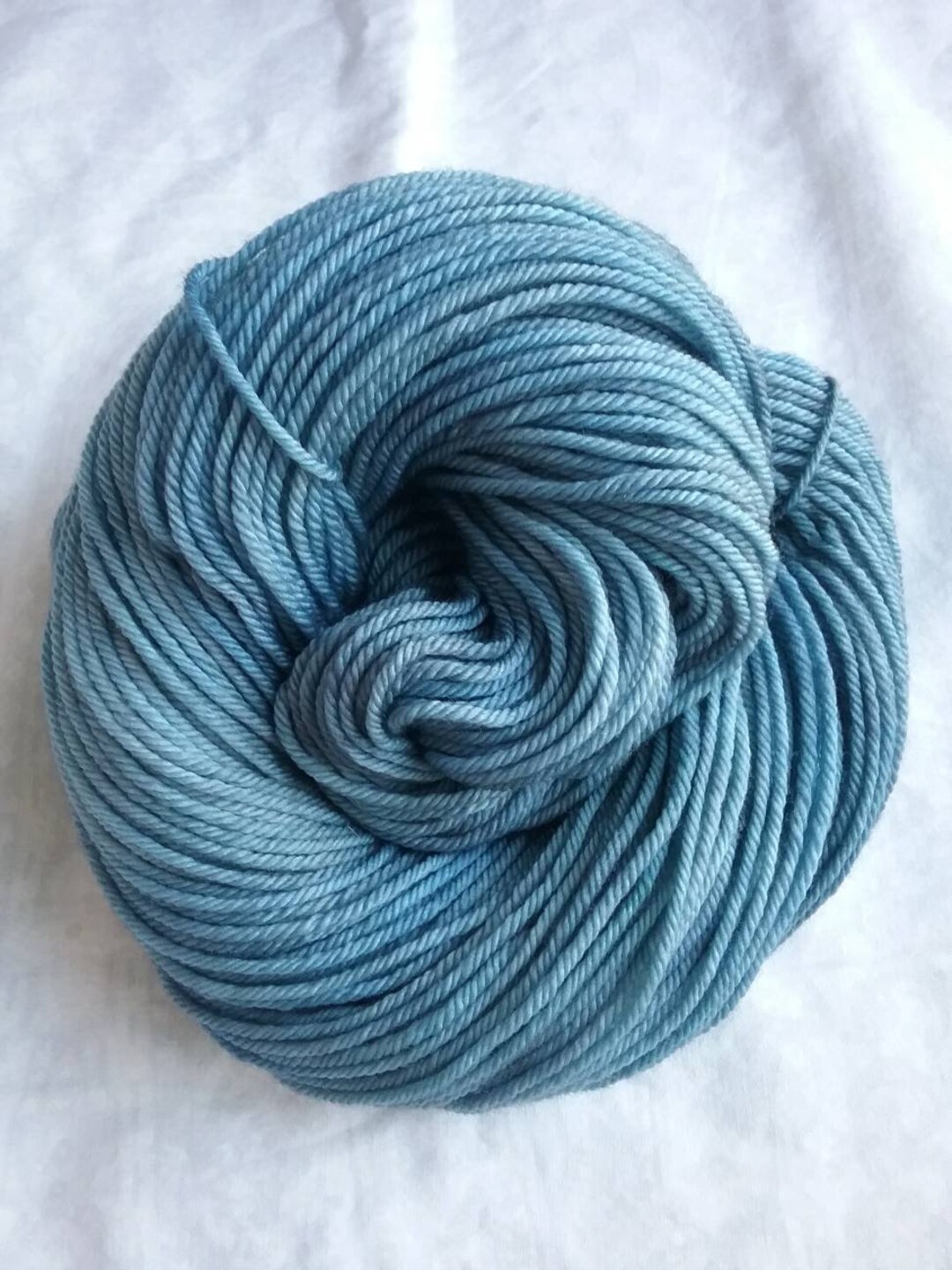 Zion Blue (PRE-ORDER), Blue Gray Semi-solid Hand-dyed Superwash Merino ...