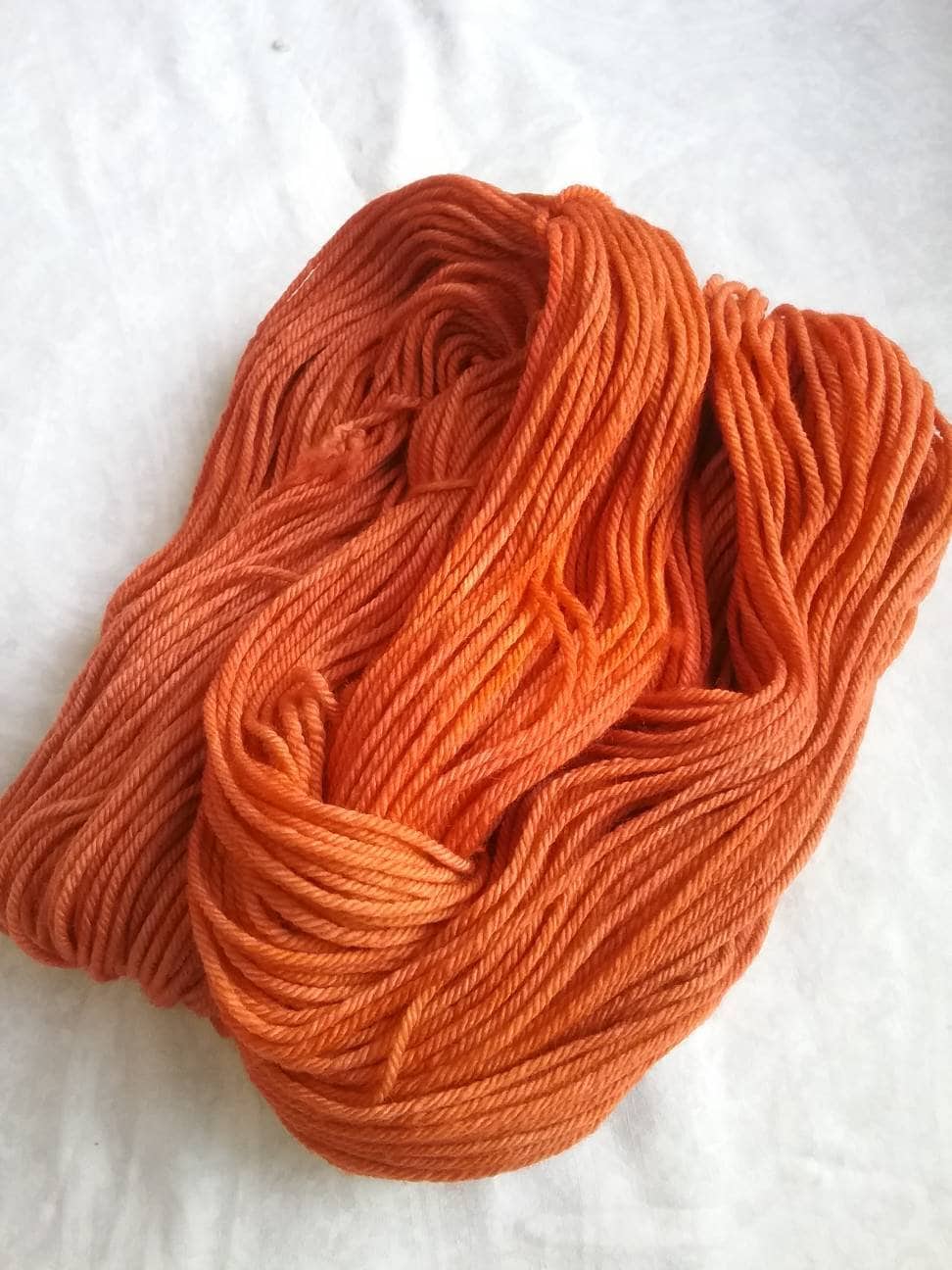 Orange Blaze (PRE-ORDER), Rich Orange Semi-solid, Hand-dyed Superwash ...