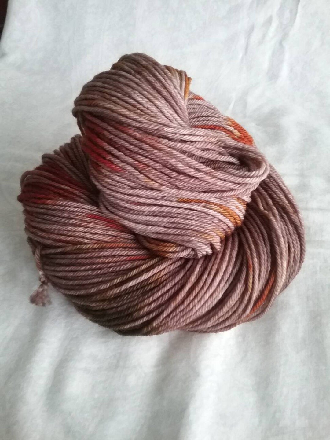 Forest Path (PRE-ORDER), Tonal Brown Hand-dyed Superwash Merino Worsted ...