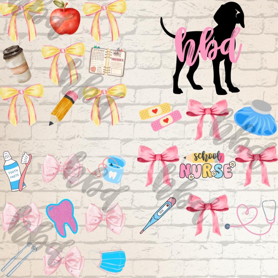 RDH Teacher Nurse Coquette PNG Files Set of 3 - Etsy