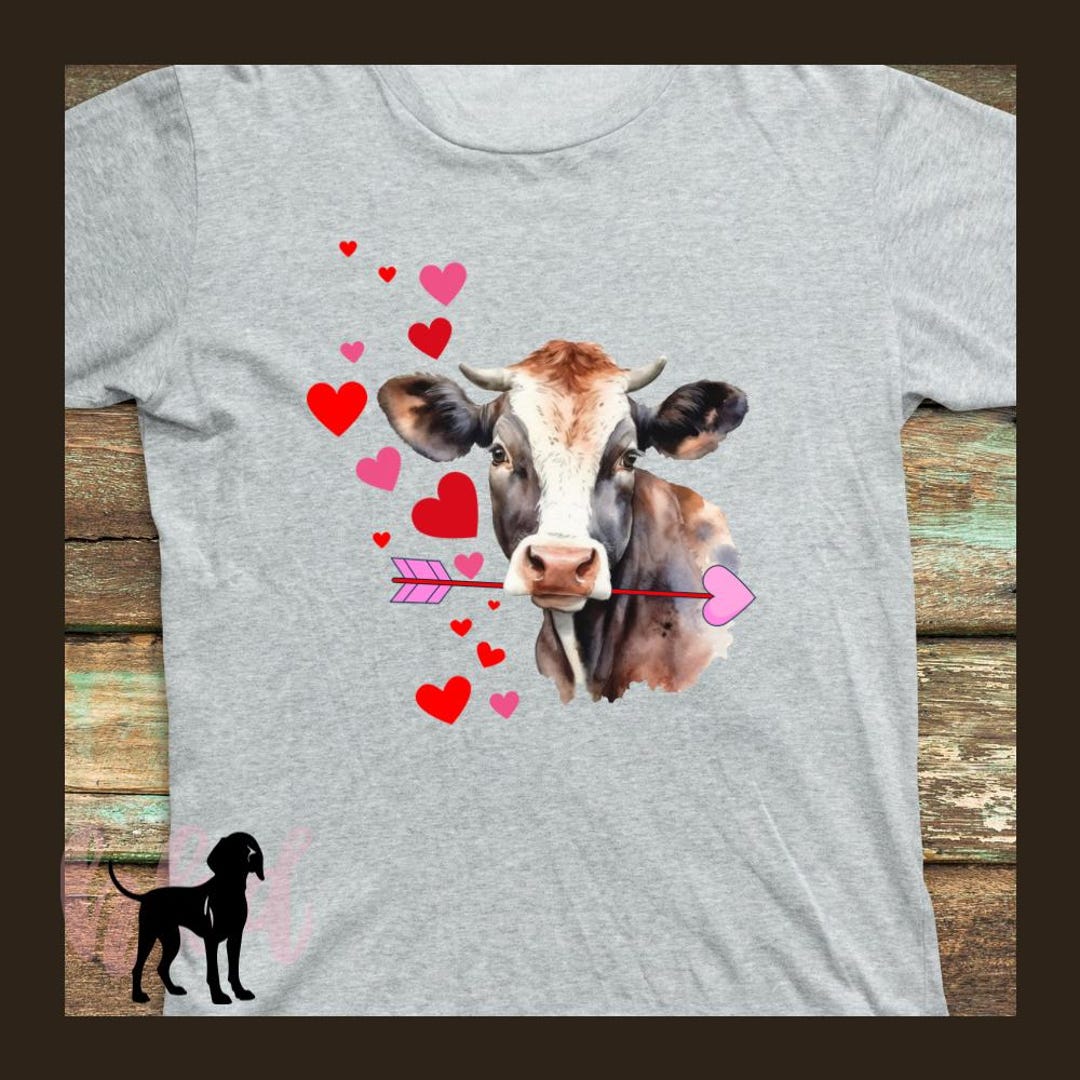 Valentines Cow Cupid PNG File - Etsy