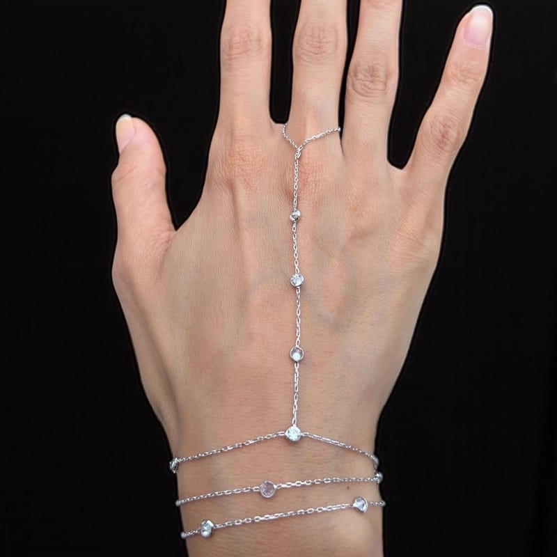 925 Ring Chain Bracelets - Etsy