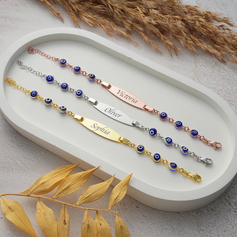 925 Evil Eye Name Custom - Etsy