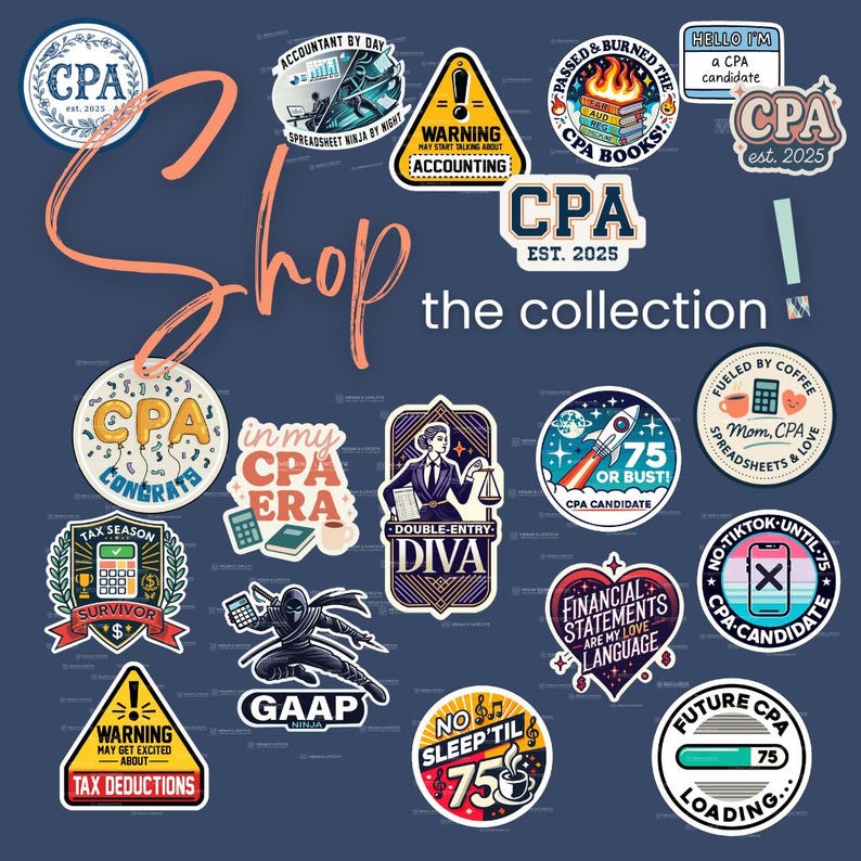 Retro Groovy CPA 2025 Sticker | Vinyl Decal for Newly Licensed Cpas and ...
