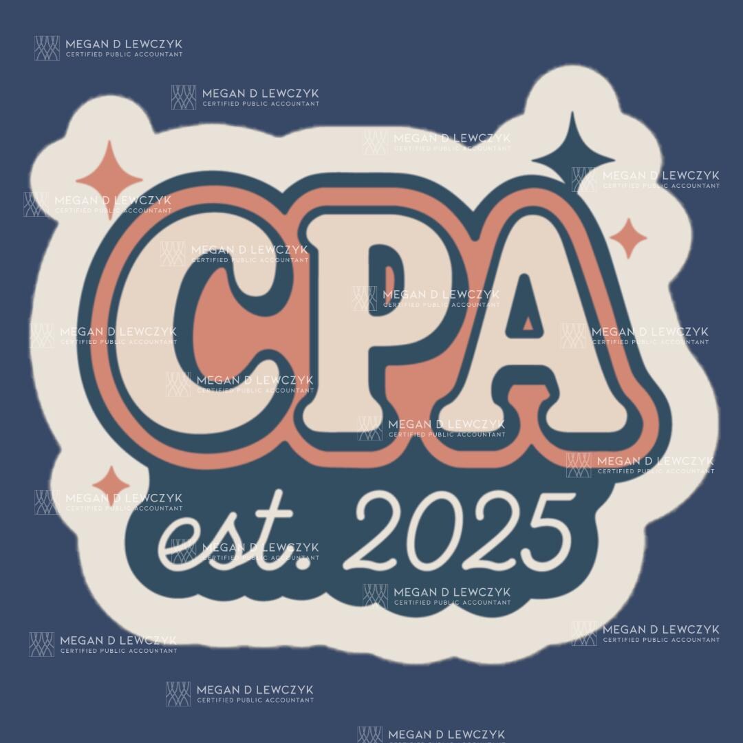 Retro Groovy CPA 2025 Sticker | Vinyl Decal for Newly Licensed Cpas and ...
