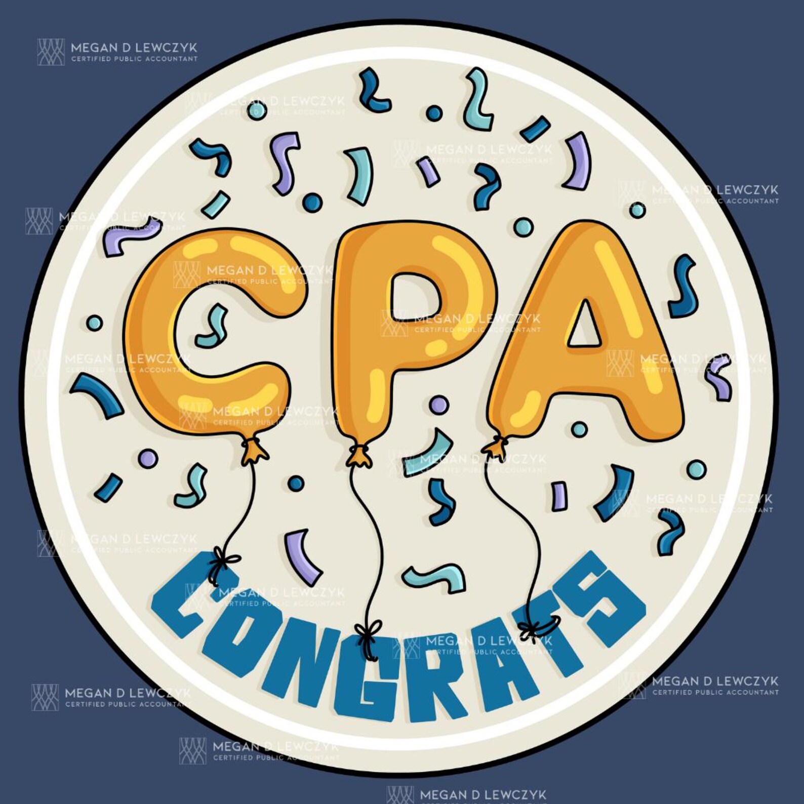 CPA Congrats Balloon Sticker | Gift for a Newly Licensed Certified ...