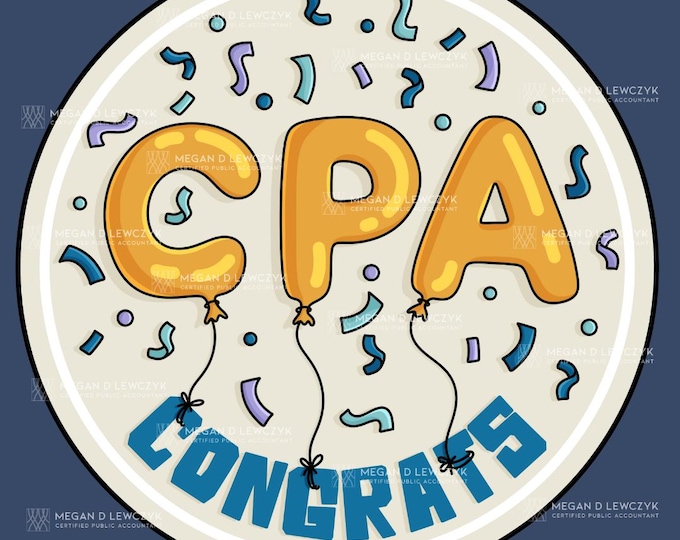 CPA Congrats Balloon Sticker | Gift for a Newly Licensed Certified ...