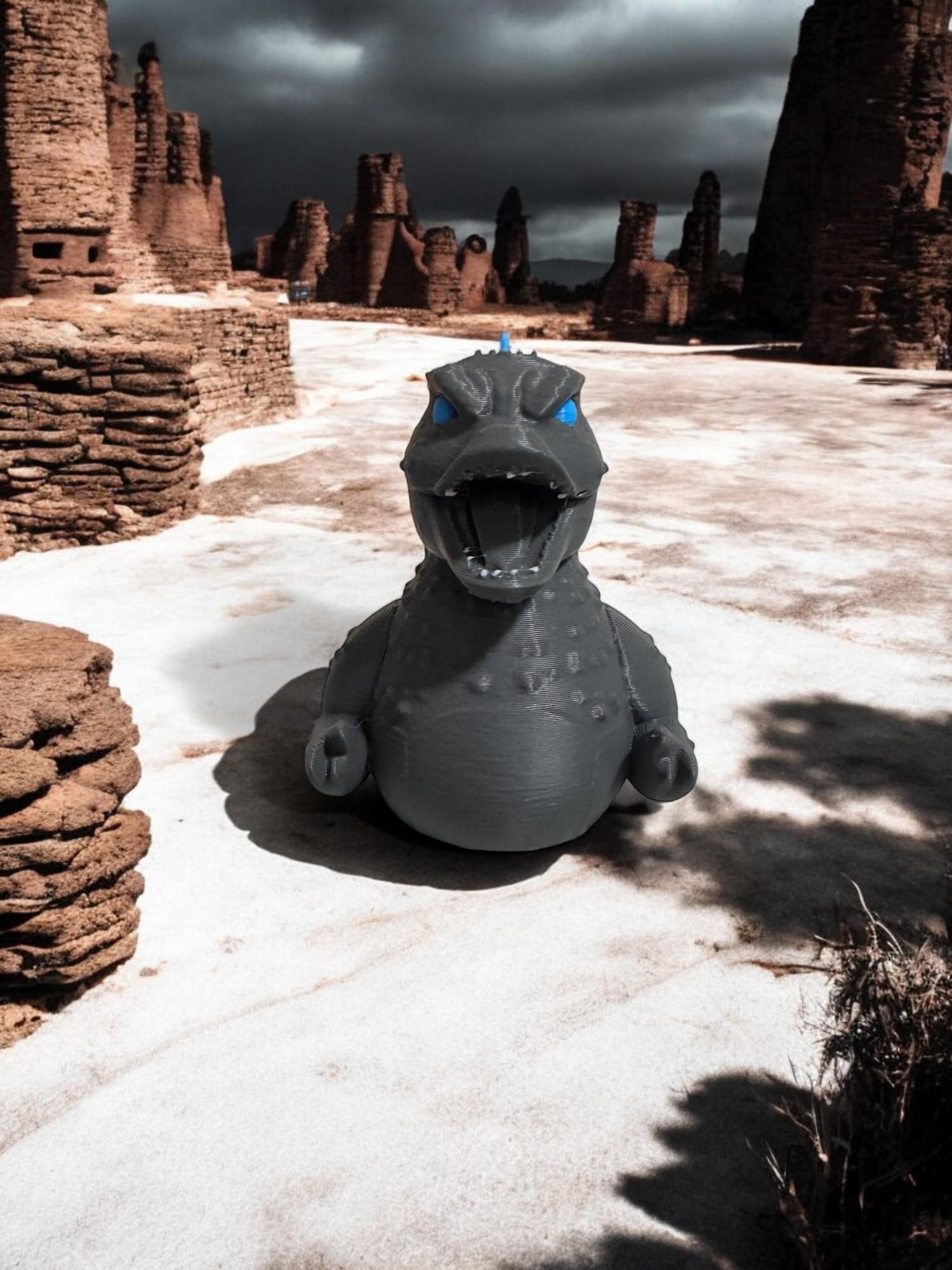 2.5 Inches Godzilla Inspired Duck-collectible 3dprinted Duck-movie Duck ...