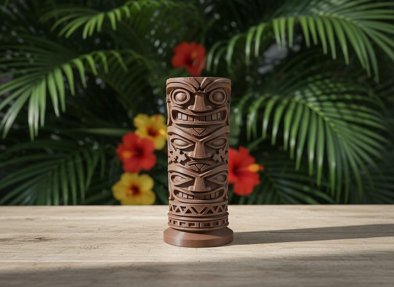 Tiki-tastic Totem 3D Printed Pencil Holder - Tropical Desk Organizer ...