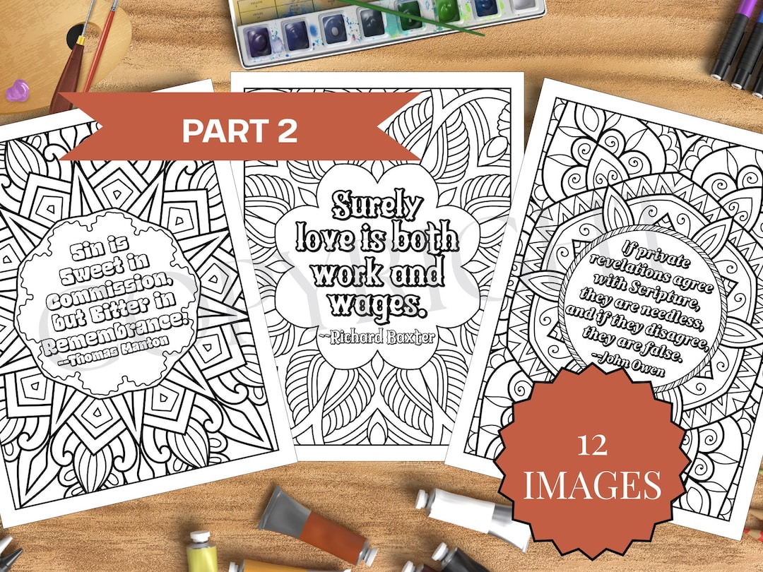 12 Reformed Coloring Pages, Puritan Quotes, Reformed Theology Coloring ...