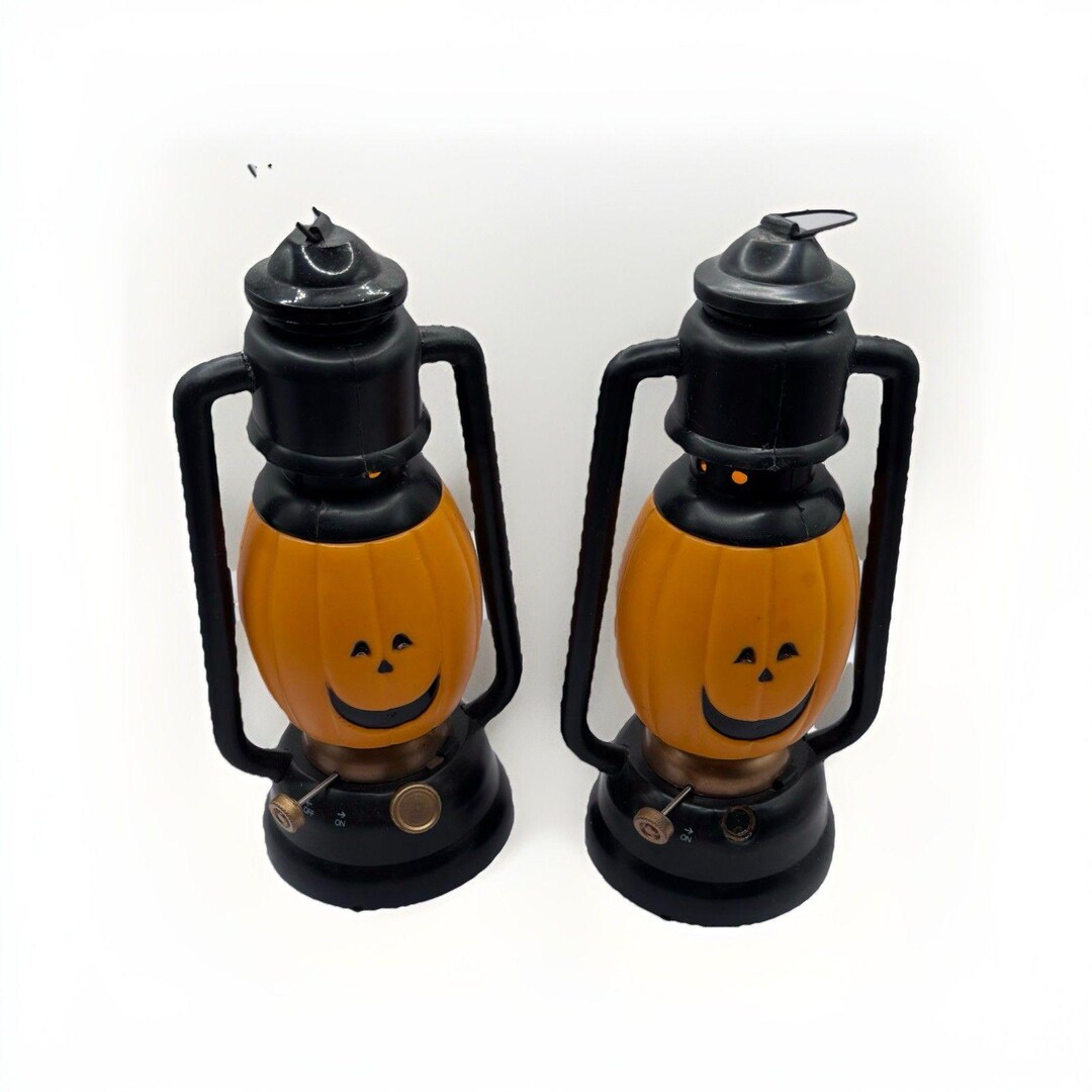 Vintage Mini Blow Mold Jackolantern Lantern Glo-thru Untested Needs ...