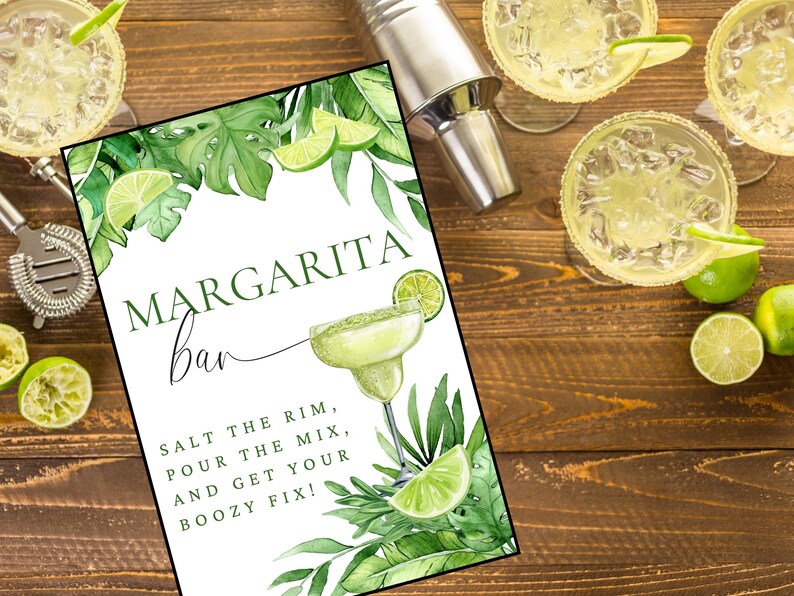 Margarita Station Bar Sign, Printable Cocktail Poster, Poem Poetry ...
