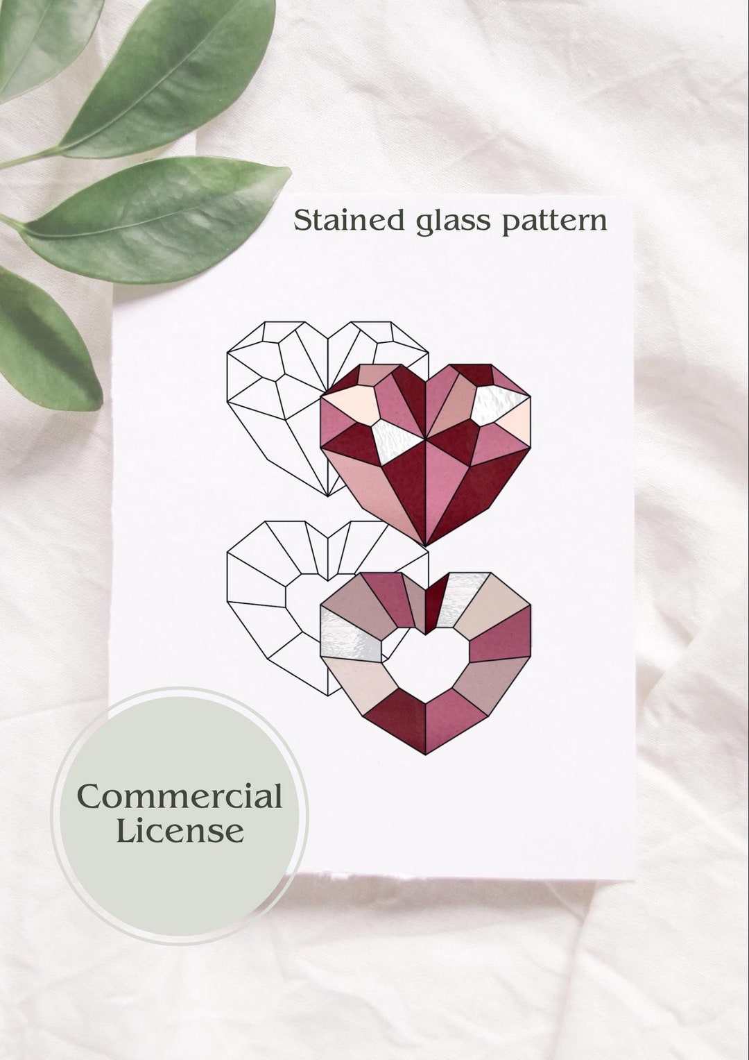 Valentines Day Stained Glass Patterns Hearts, DIY Stained Glass Hearts ...