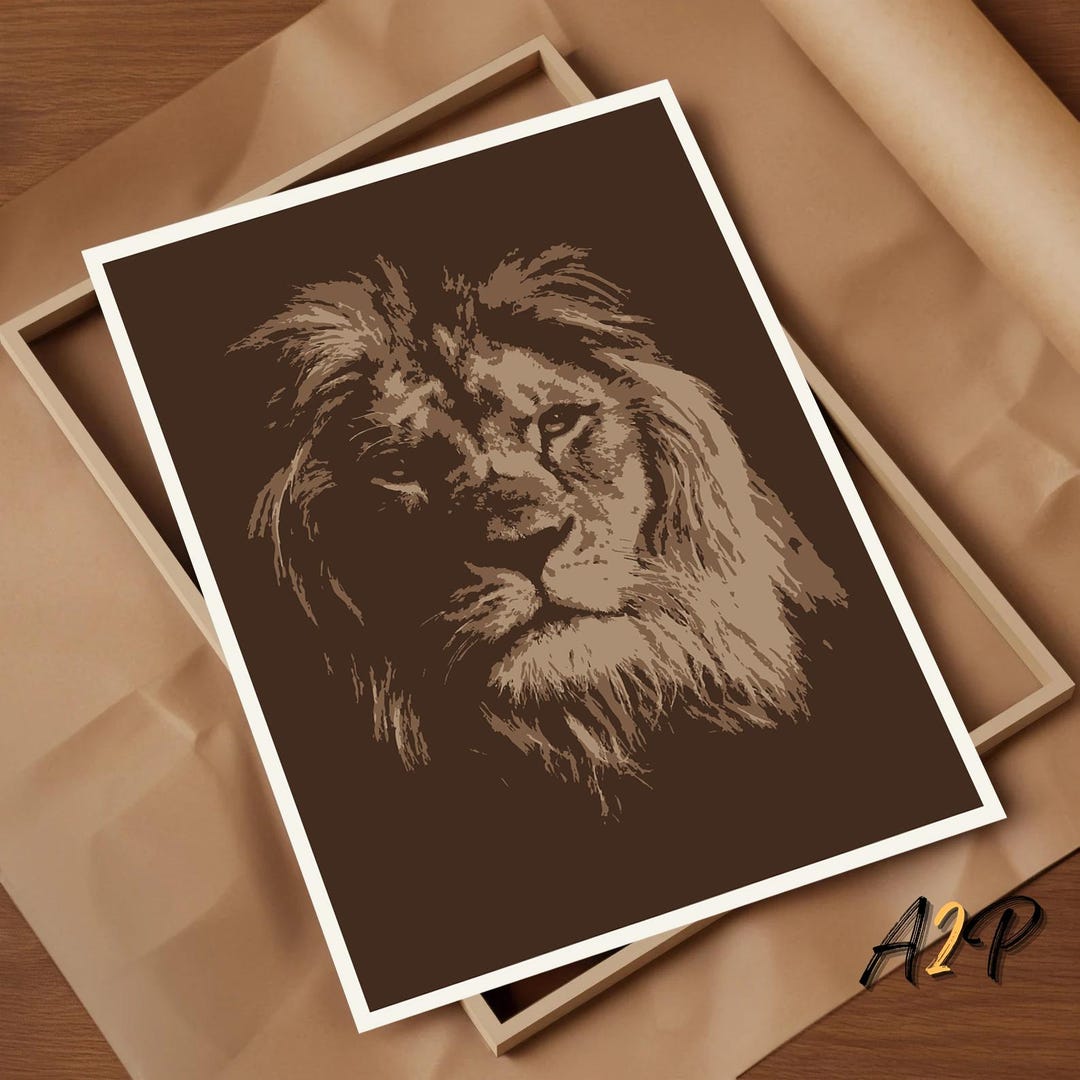 Majestic Lion Wall Art Printable – Digital Download, Safari Animal ...