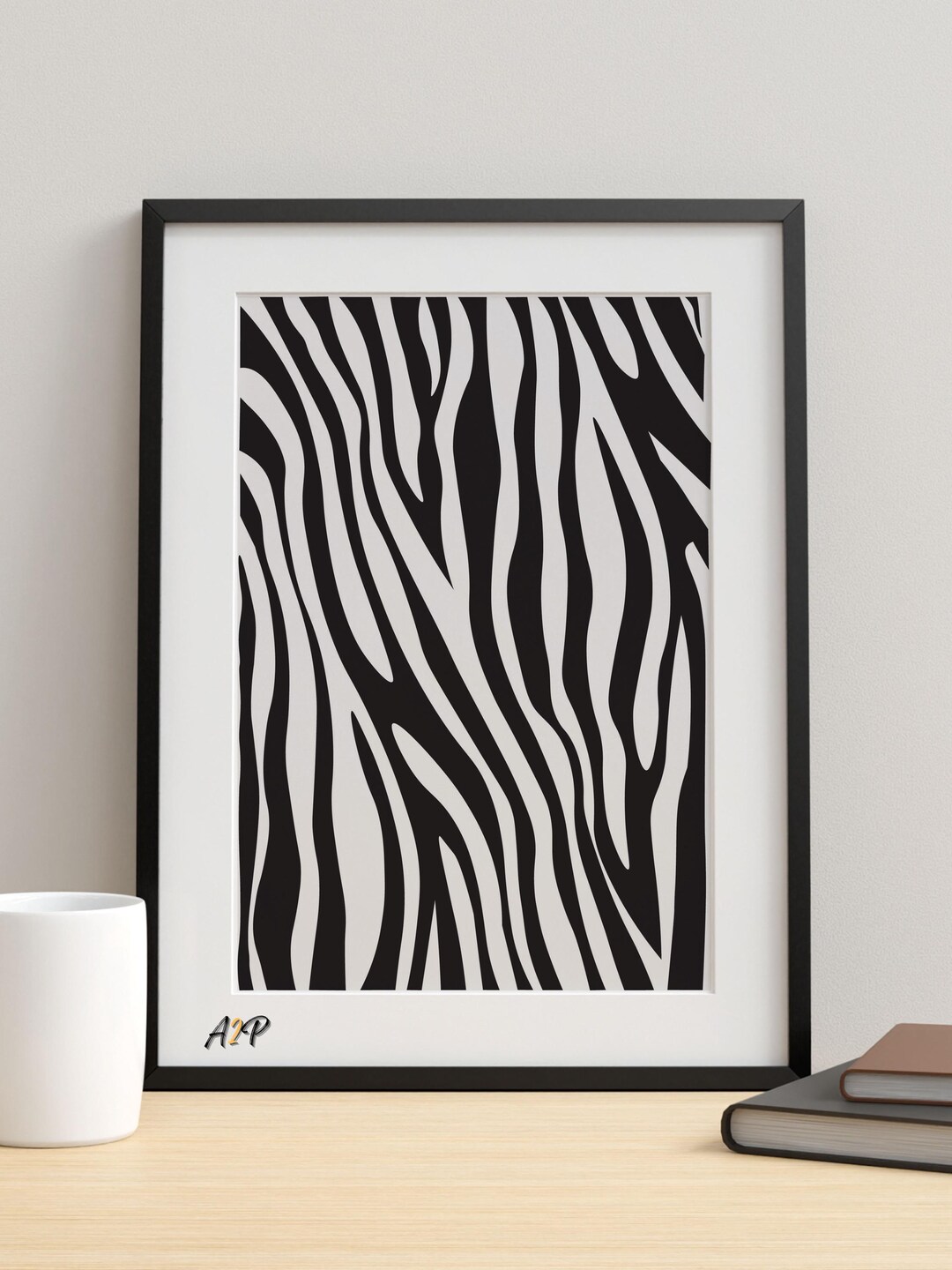 Zebra Print Wall Art Home Decor Room Accent Modern Style Animal Pattern ...