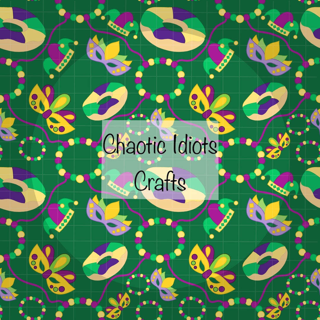 Mardi Gras Seamless Pattern | Wallpaper | Kindle Insert | Wrapping ...