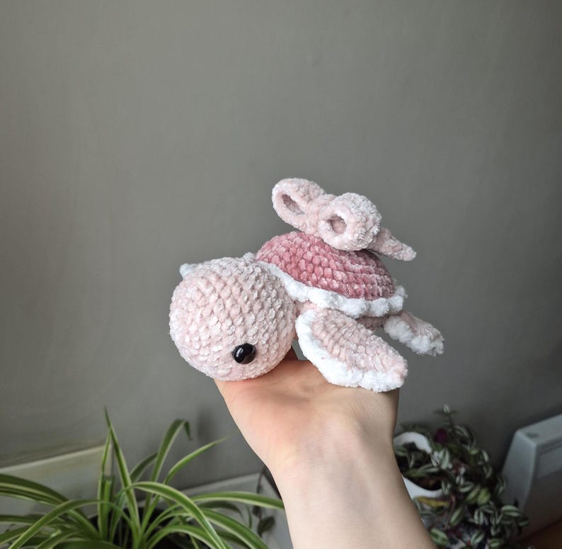 Handmade Crochet Coquette Turtle | Cute Turtle With Ribbon Gift Soft ...