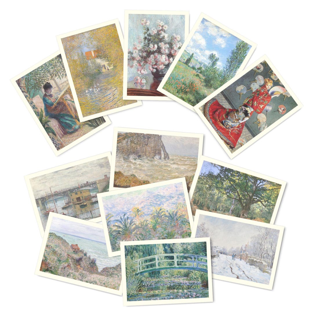 Claude Monet Postcards Made in France - Etsy