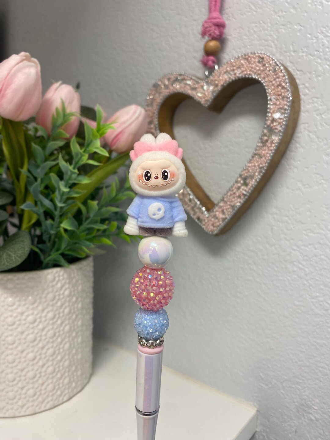 Labubu Style Character Beaded Pen | Handmade Kawaii Pen - Etsy