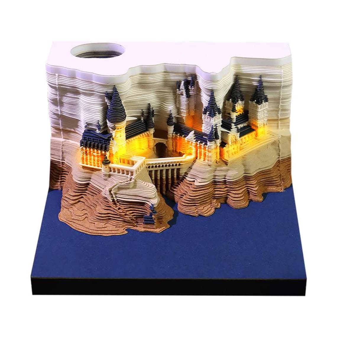 Wizard Castle Desk Calendar With LED Lights, Pen Holder & Bookmark - Etsy