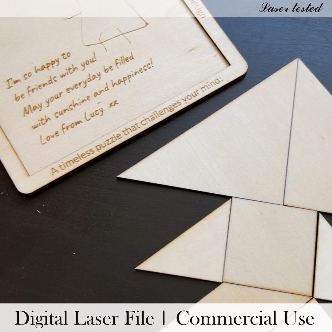 Digital Laser File ~ Tangram ~ Timeless Puzzles for Children - Etsy