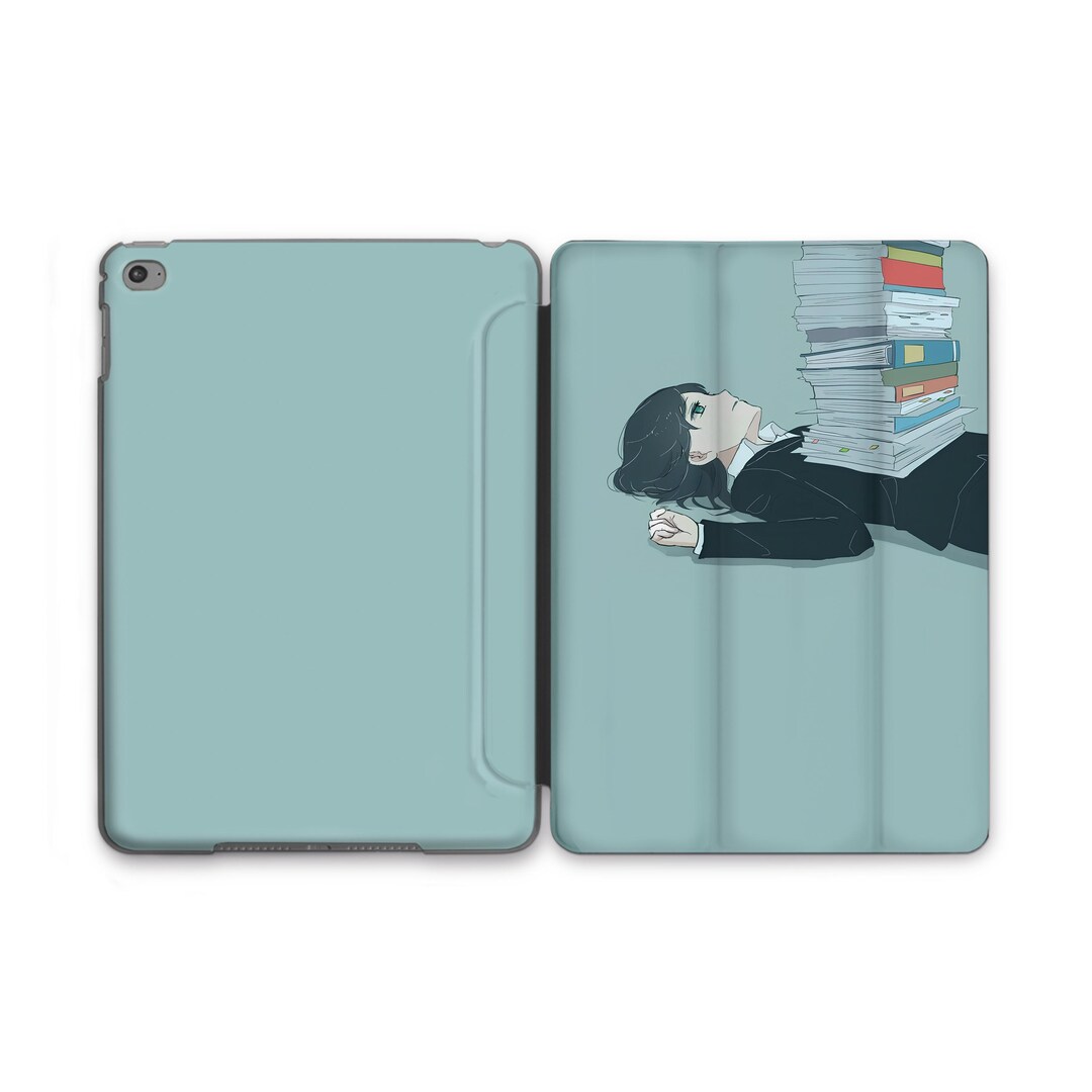 Reading Girl Sad Art Depression Art iPad Case iPad Air 5 iPad 10 10.9 ...