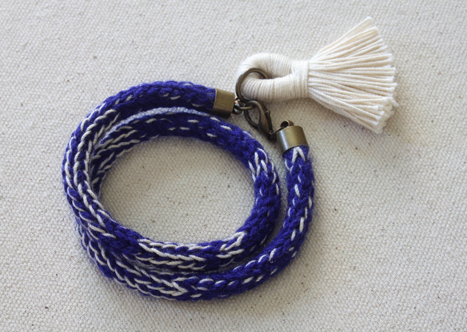 Knitted Wool Bracelet Textile Bracelet Friendship Bracelet - Etsy