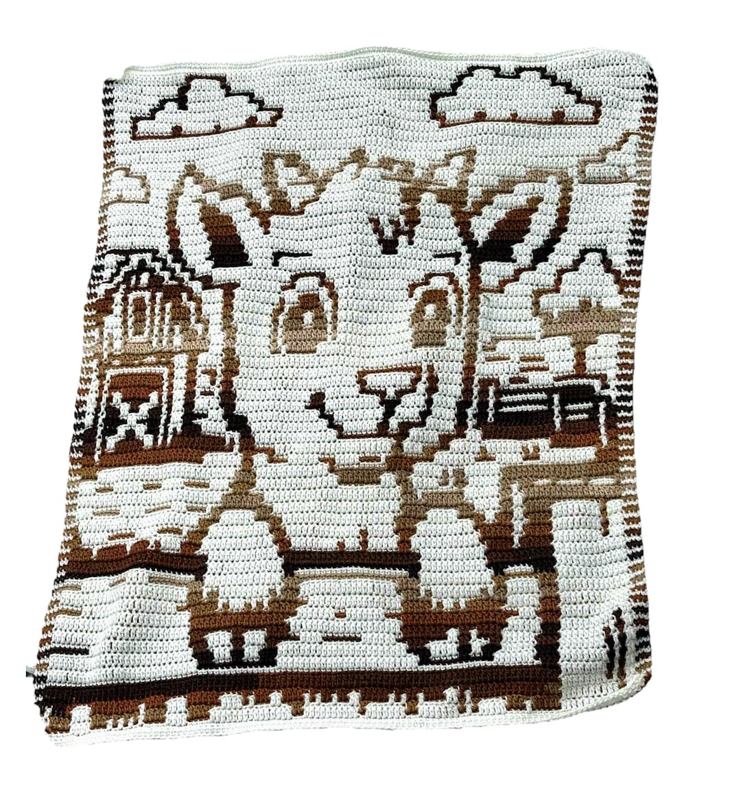 Barnyard Baby Goat - Overlay Mosaic Baby Blanket PATTERN ONLY (US Terms ...