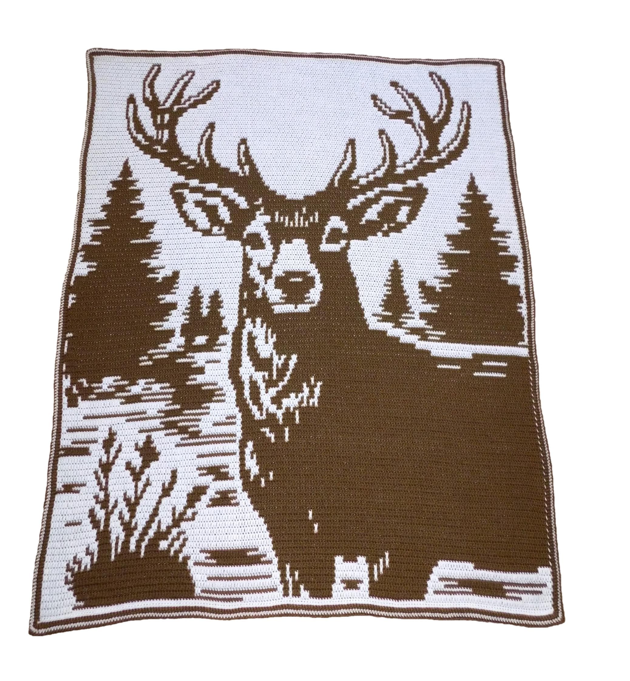 Deer Meadow - Overlay Mosaic Blanket PATTERN ONLY - Etsy
