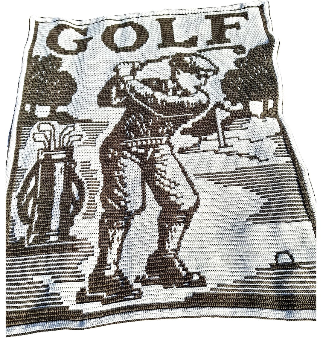 Vintage Golf - Overlay Mosaic Blanket PATTERN ONLY - Etsy