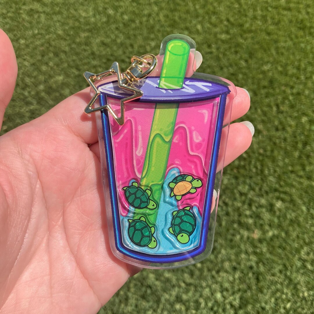 87 Turtle Tot Boba Shaker Keychain - Etsy