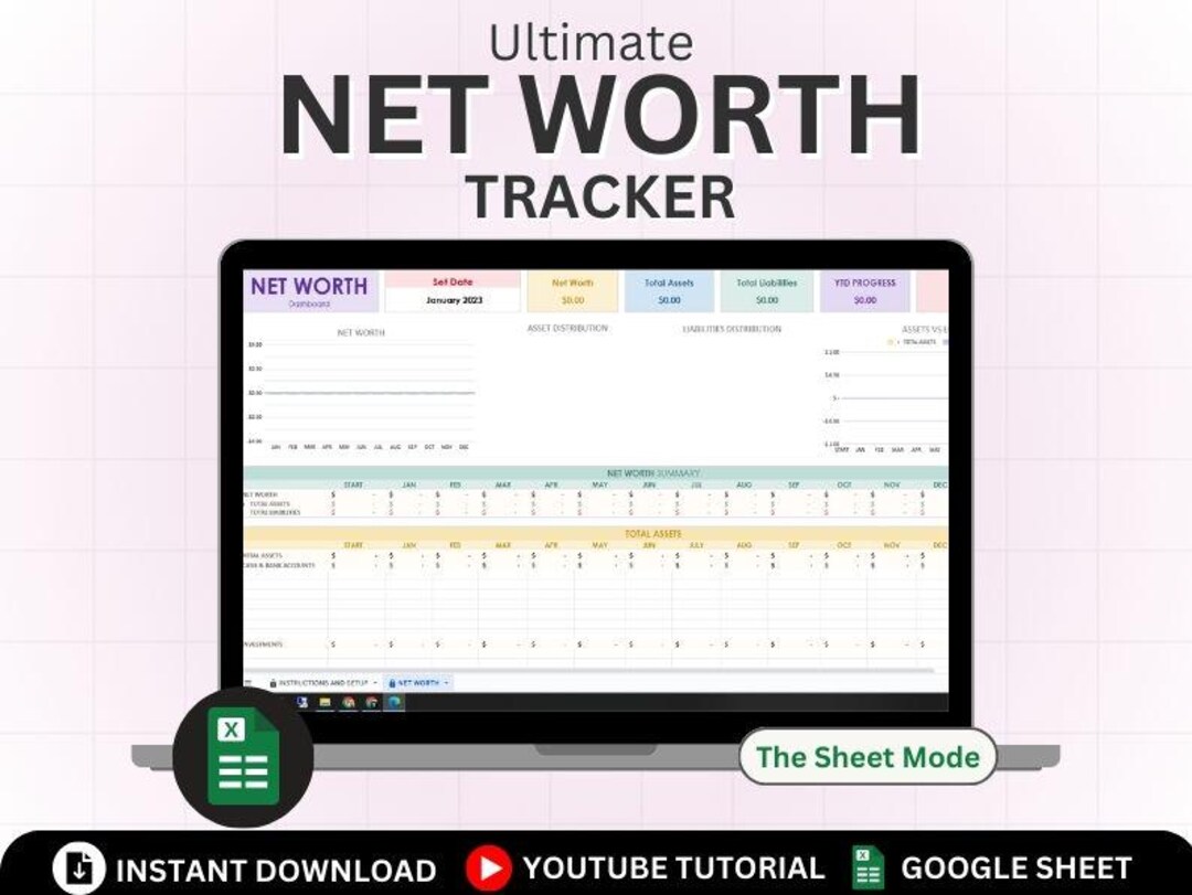 Net Worth & Wealth Tracker | Excel Finance Spreadsheet | Personal ...