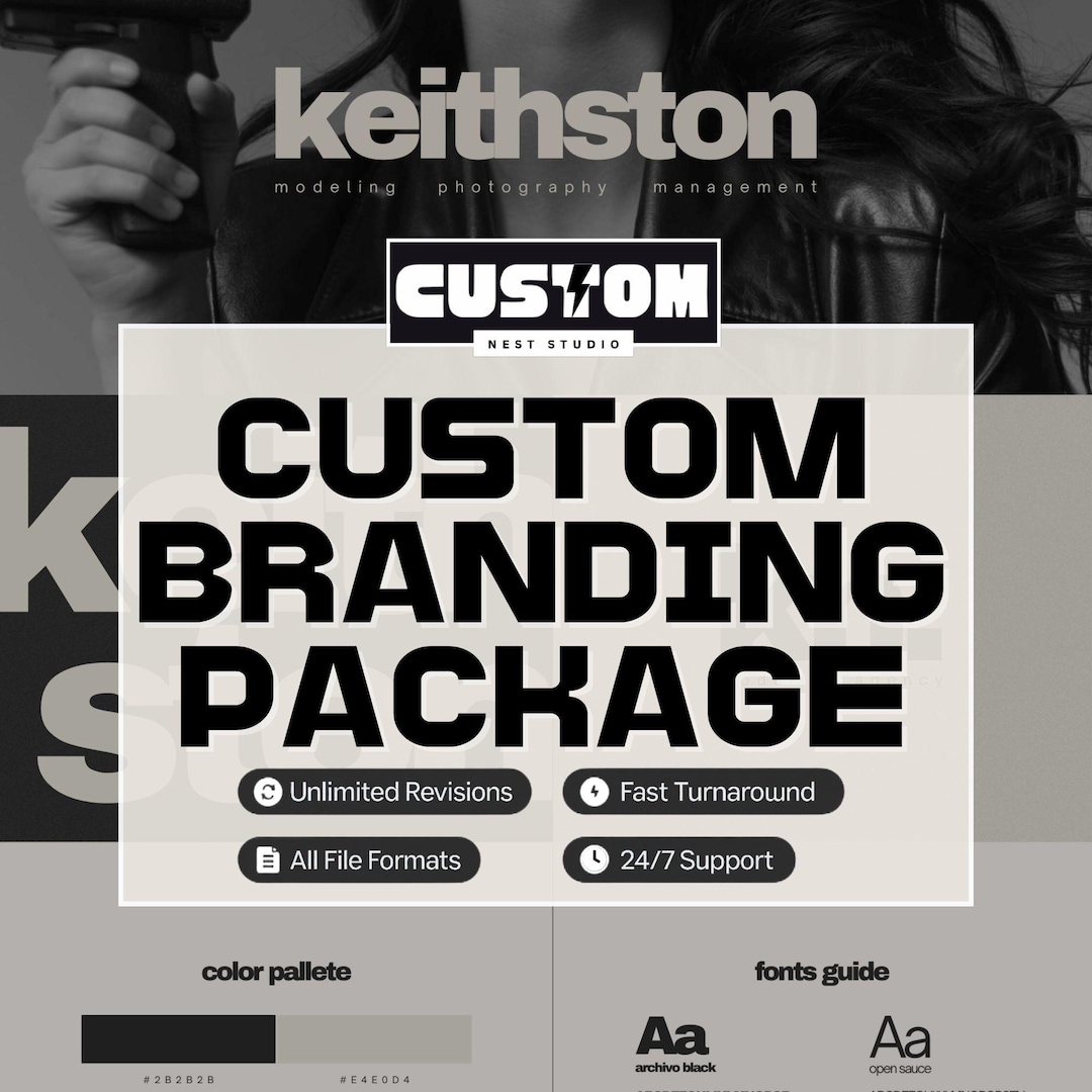 Custom Branding Package Modern Logo Design Brand Board Font Pairing ...